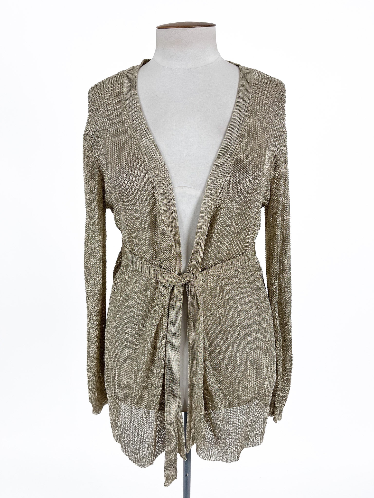 Lioness | Gold Casual/Cocktail Cardigan | Size M – & Again